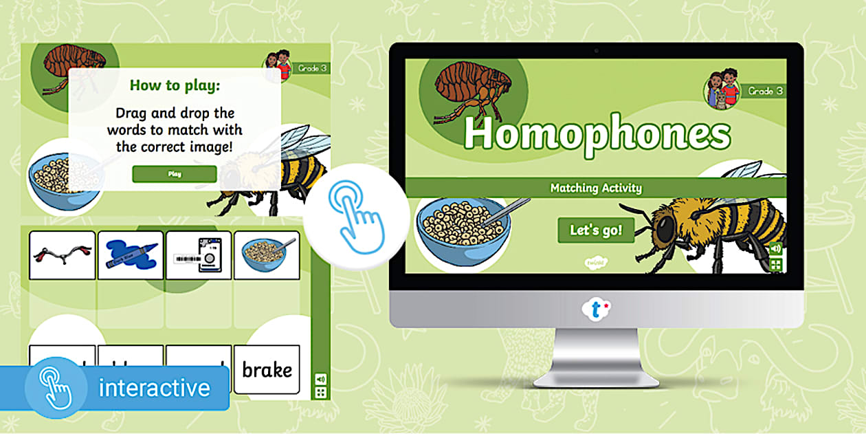 Grade 3 Phonics: Homophones Interactive Go! Game - Twinkl