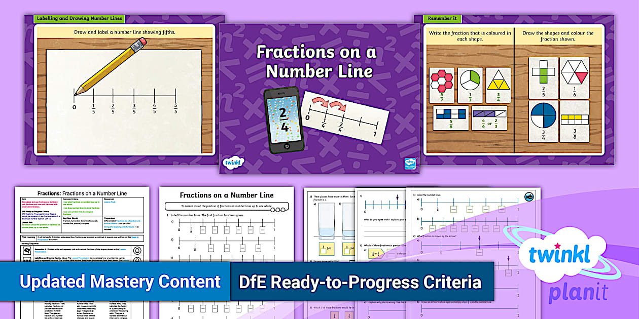 👉 Y3 Fractions on a Number Line PlanIt Maths Lesson 3
