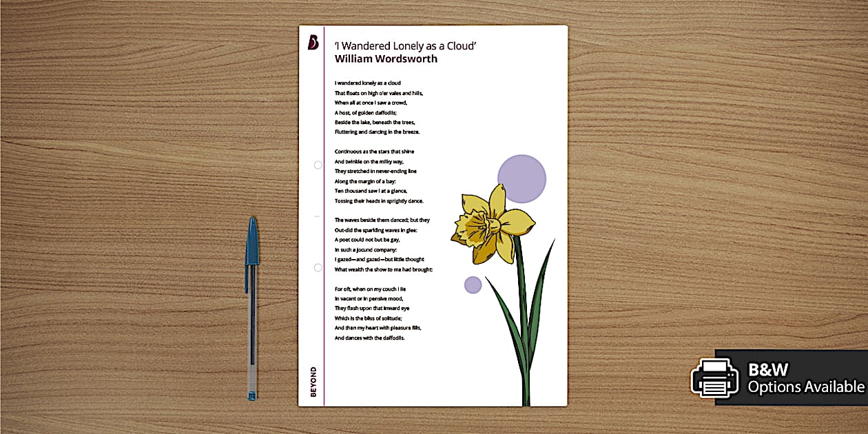 'I Wandered Lonely as a Cloud' by William Wordsworth