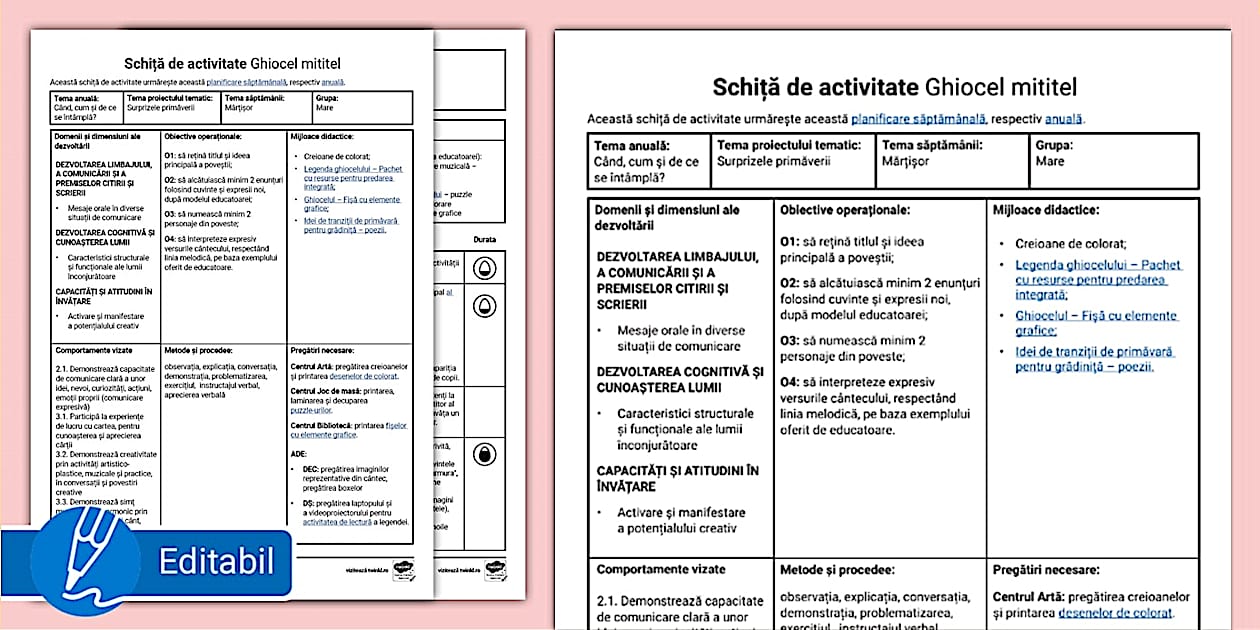 Mărțișor: Ghiocel mititel – Schiță de activitate grupa mare