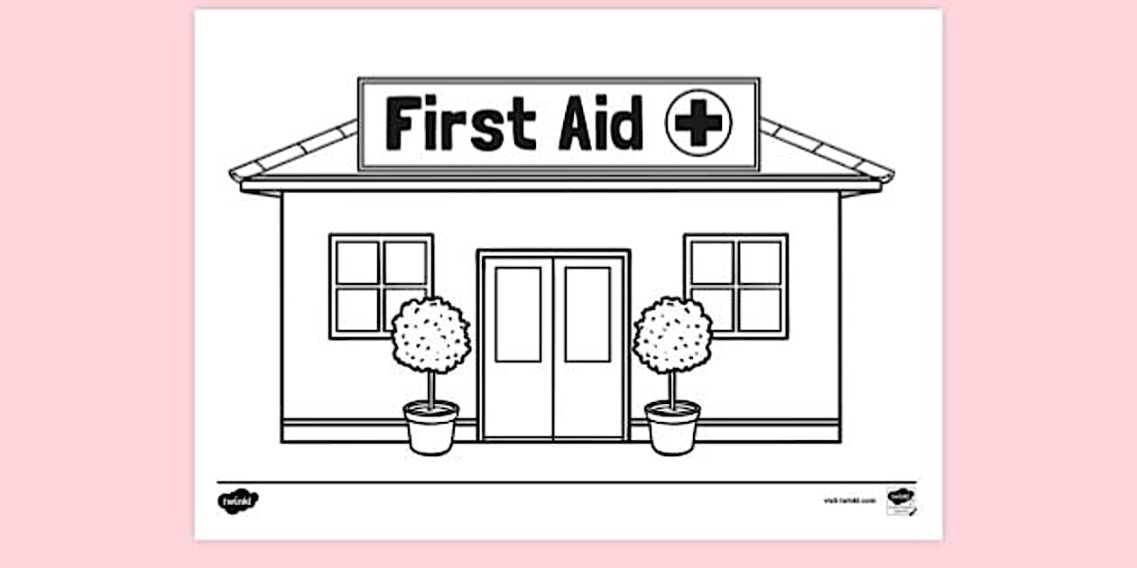 First Aid Block Colouring | Colouring Sheets (teacher made)
