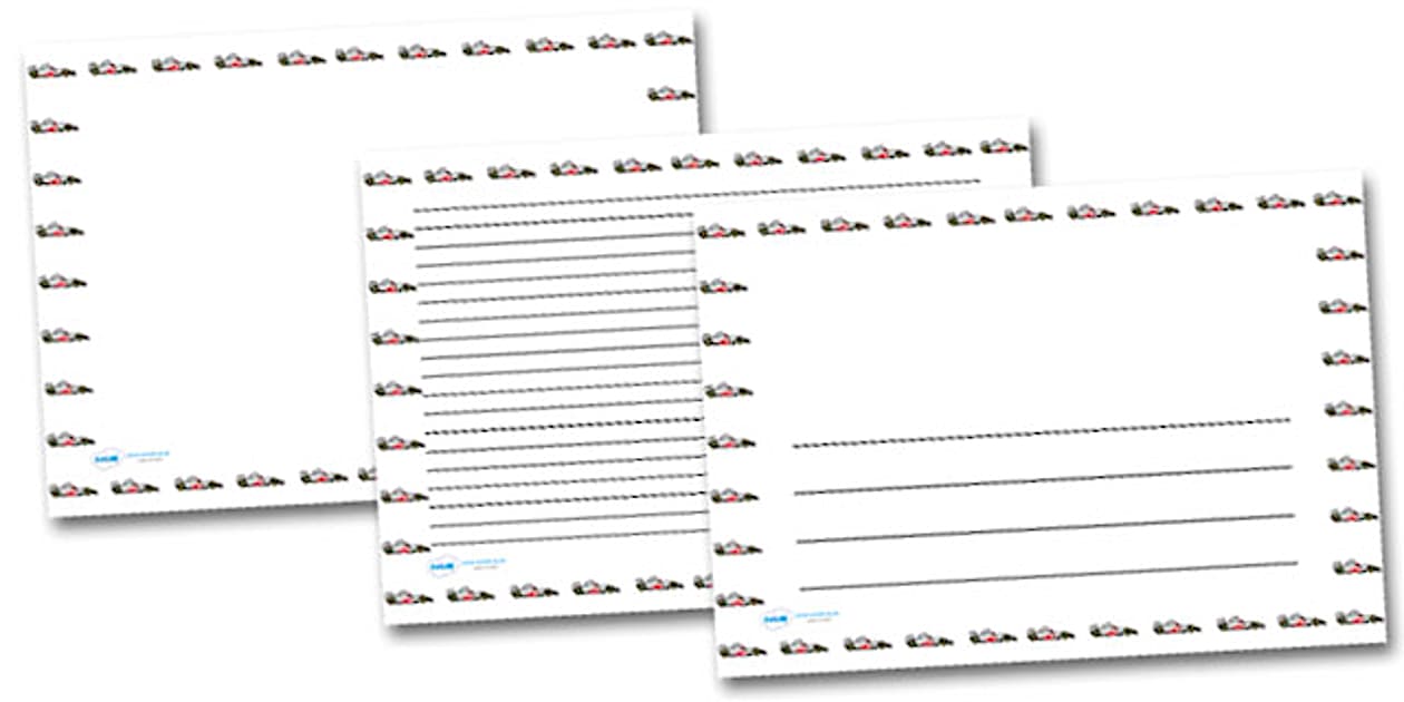 Race Car Landscape Page Borders- Landscape Page Borders