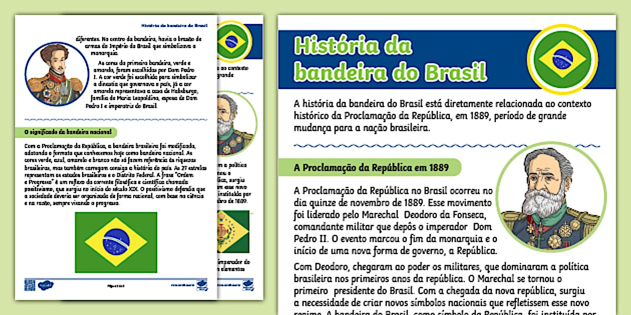 História da bandeira do Brasil - Leitura e compreensão