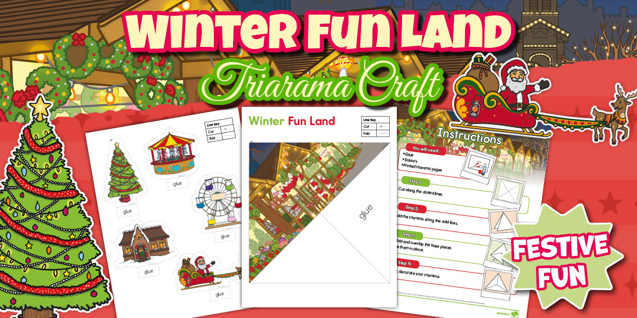 Winter Fun Land Triarama Craft
