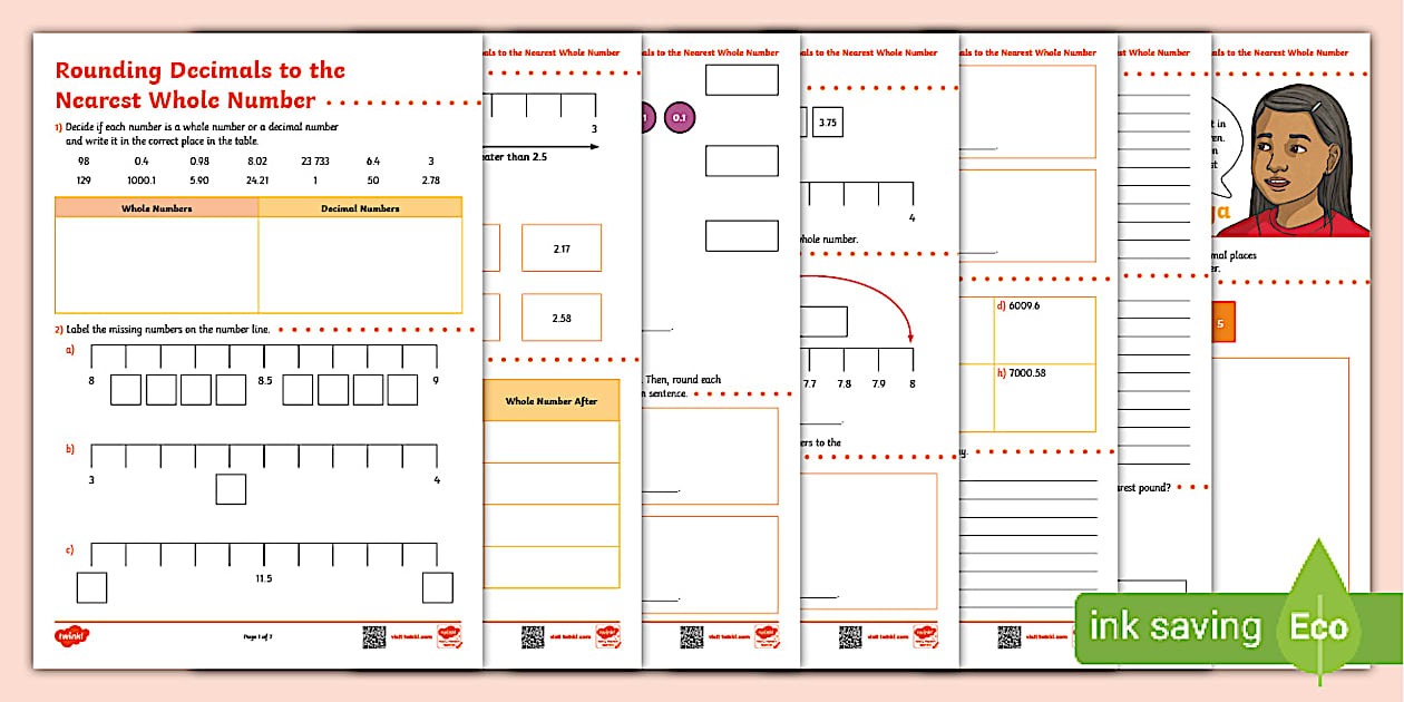 👉 Year 5 Maths Rounding Decimals Mastery Worksheets