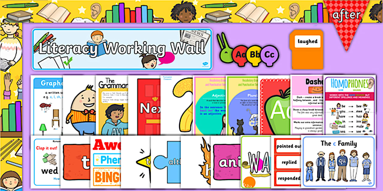 👉 Literacy Working Wall Display Pack - KS1 (Teacher-Made)