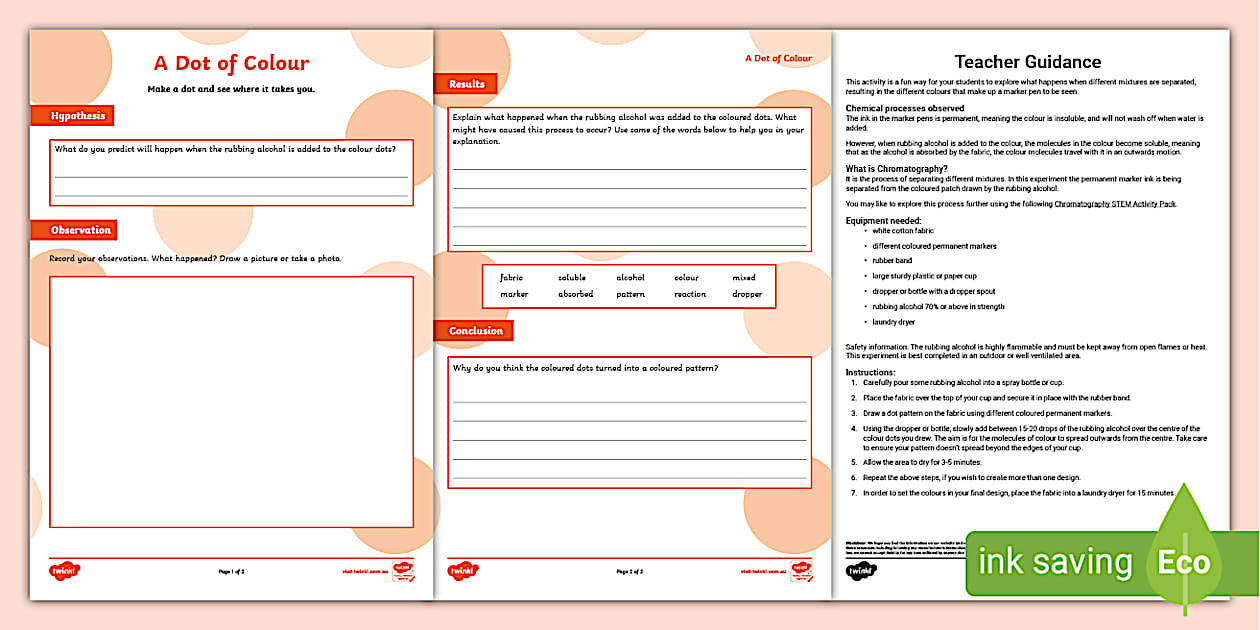 Mixing Colours Dot Day Science Activity - Twinkl