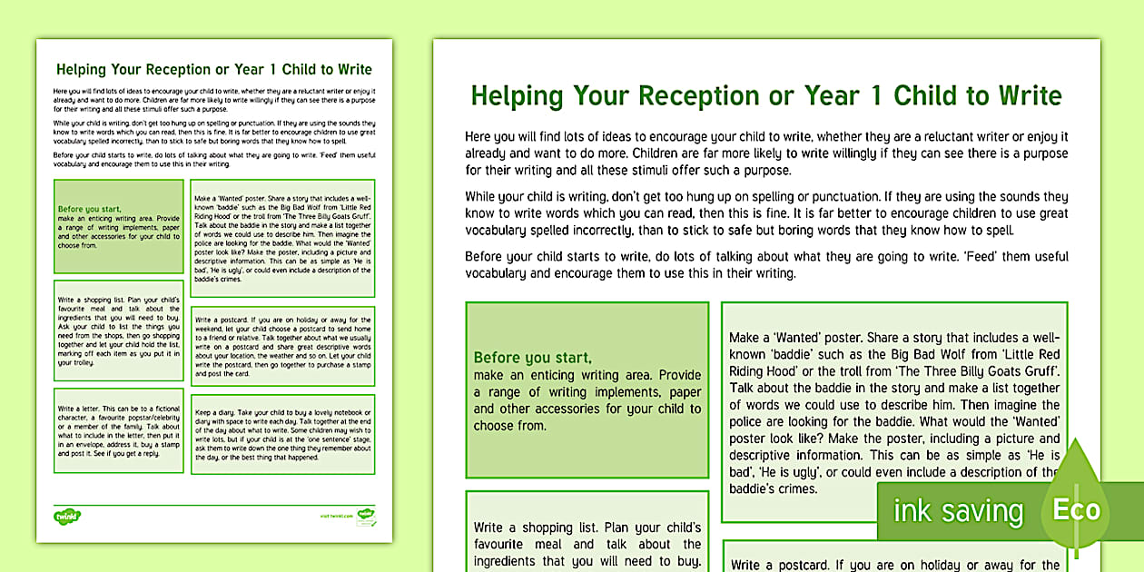 Cursive Encouraging Young Children to Write Parent and Carer ...