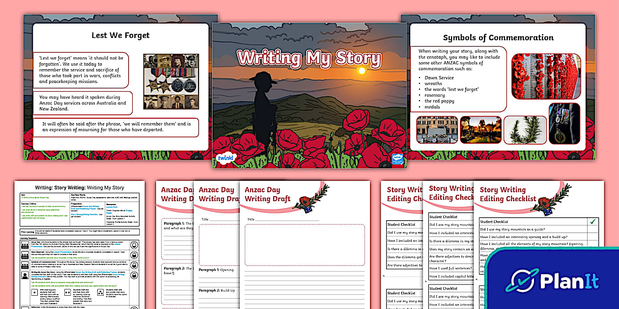 Years 1-2 Writing: Anzac Day Story Writing Lesson 3 - Twinkl