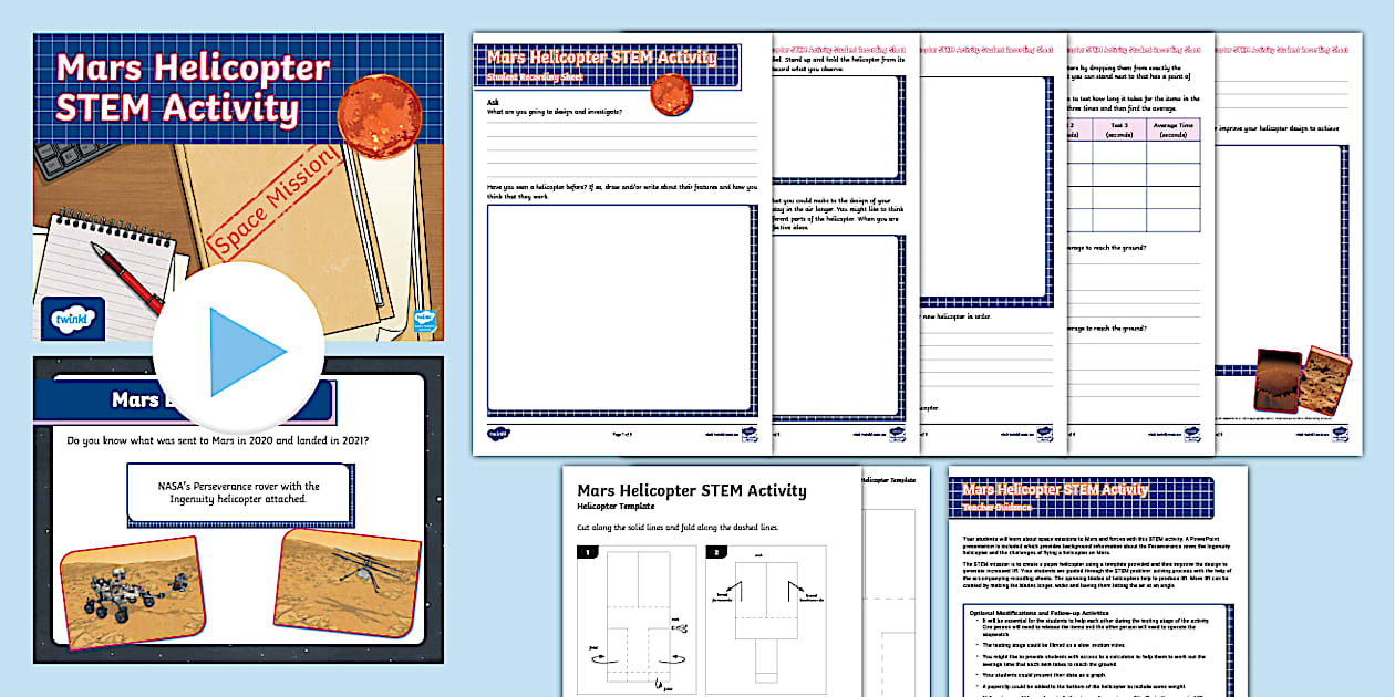 Mars Helicopter STEM Activity (Teacher-Made) - Twinkl