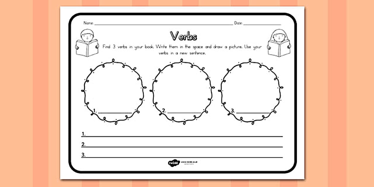 Verbs Comprehension Worksheet (Teacher-Made) - Twinkl