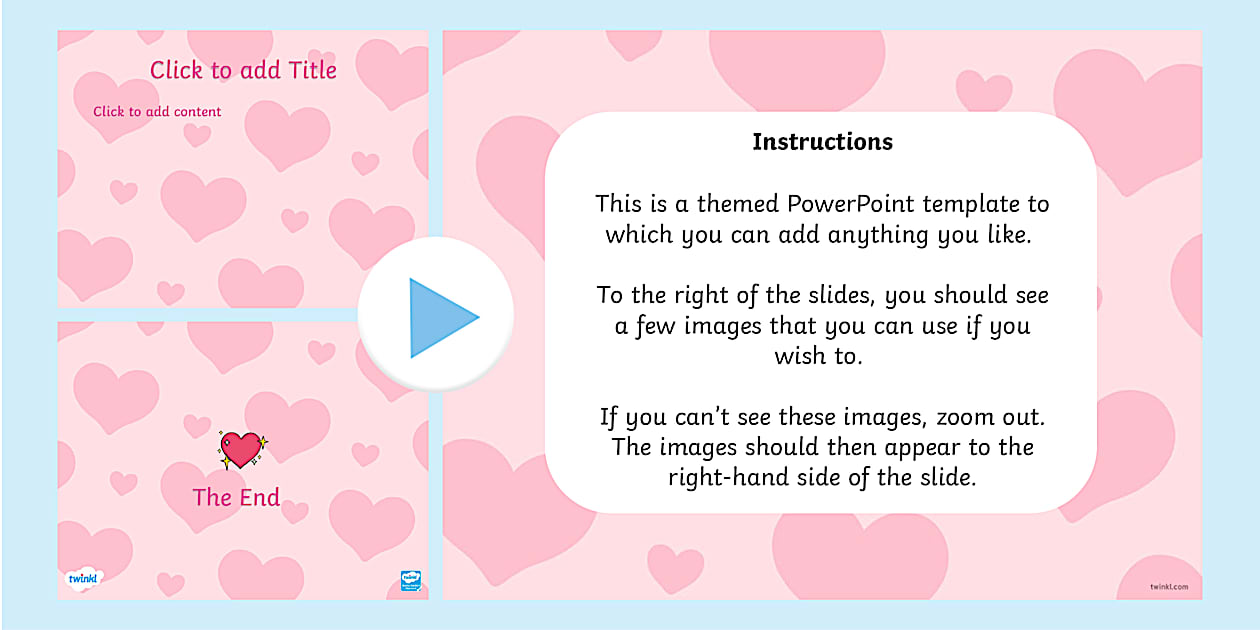 Love-Themed PowerPoint Background | Twinkl PowerPoint | KS1