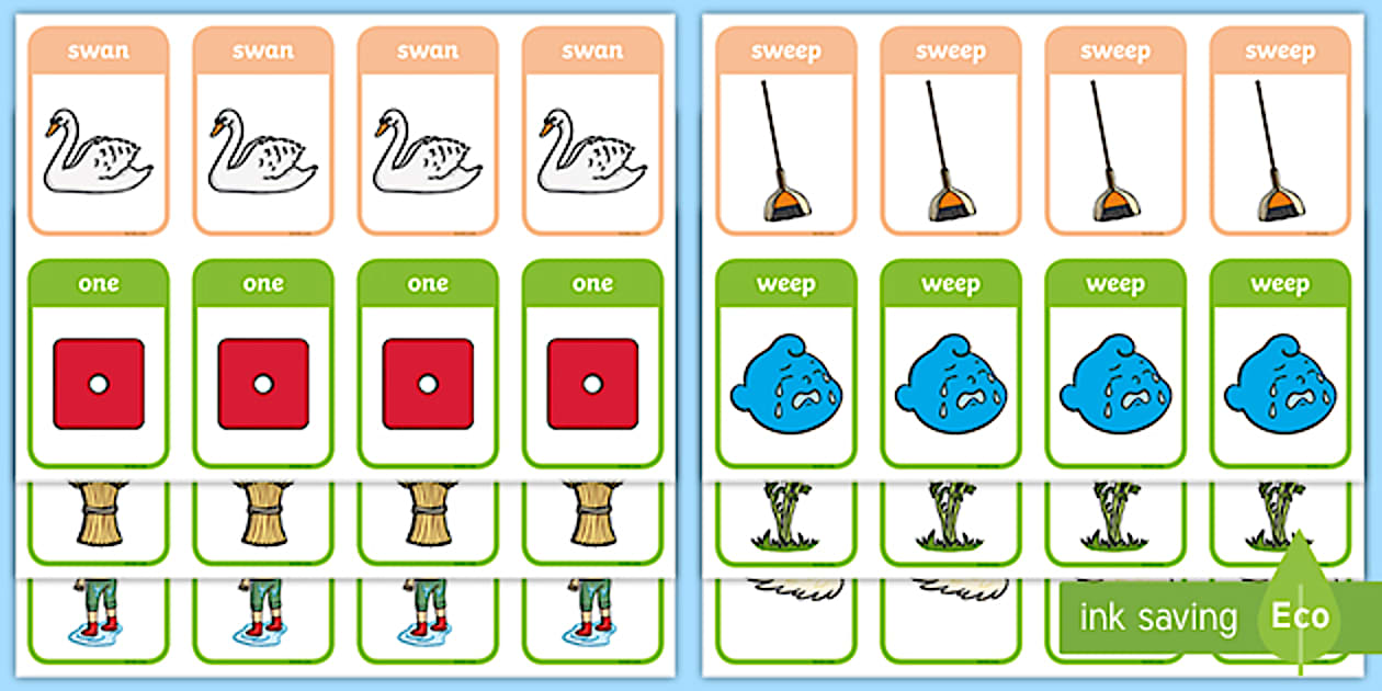 /sw/ vs /w/ Minimal Pair Snap Cards (teacher made) - Twinkl