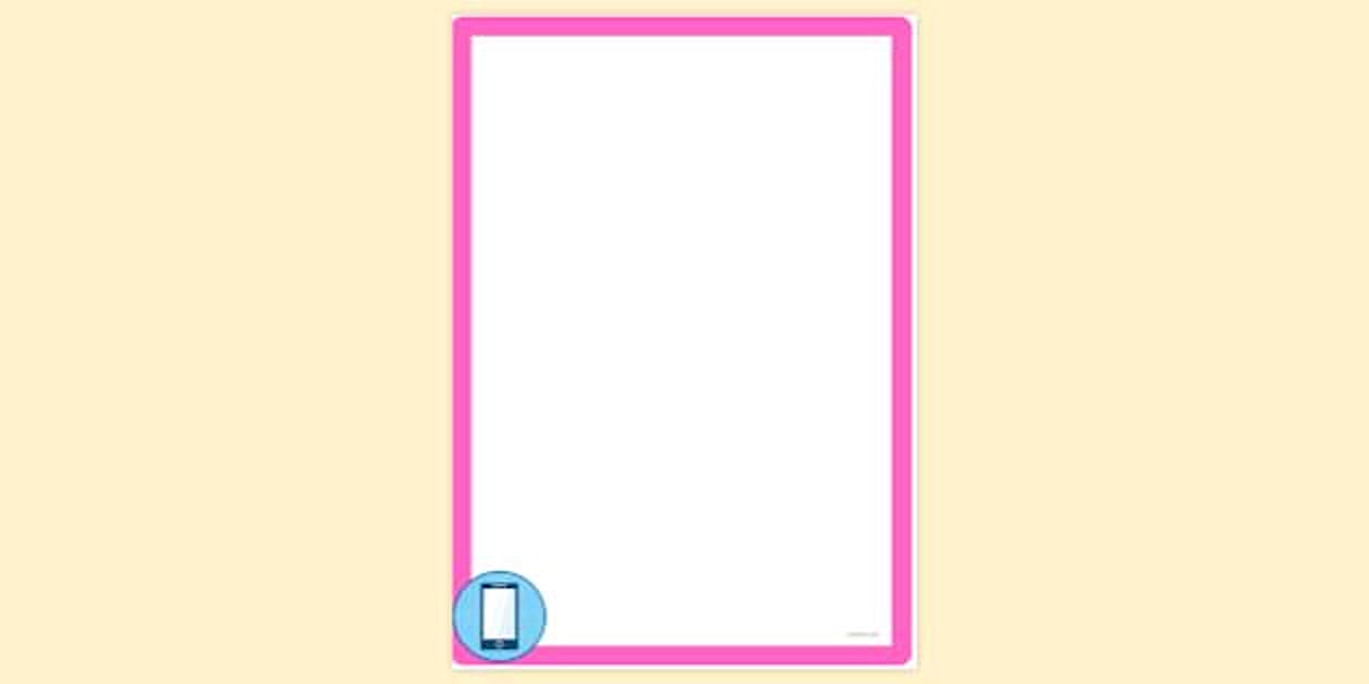 Mobile Cell Phone Icon Page Border (teacher made) - Twinkl