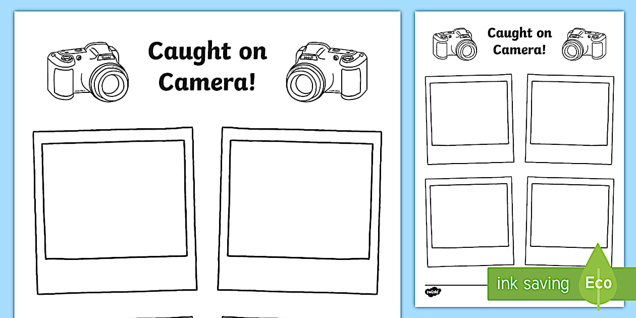 Editable Caught on Camera! Polaroid Template - Twinkl
