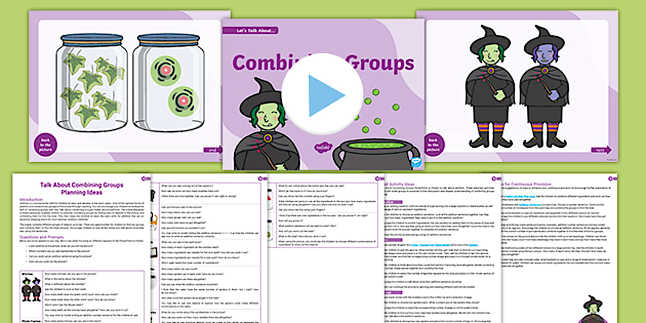 Talk About Combining Groups Maths PowerPoint and Planning Ideas