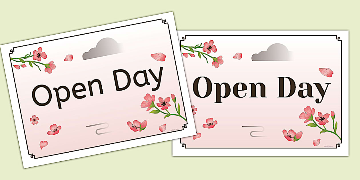 Sakura-Themed Open Day Display Poster (teacher made)