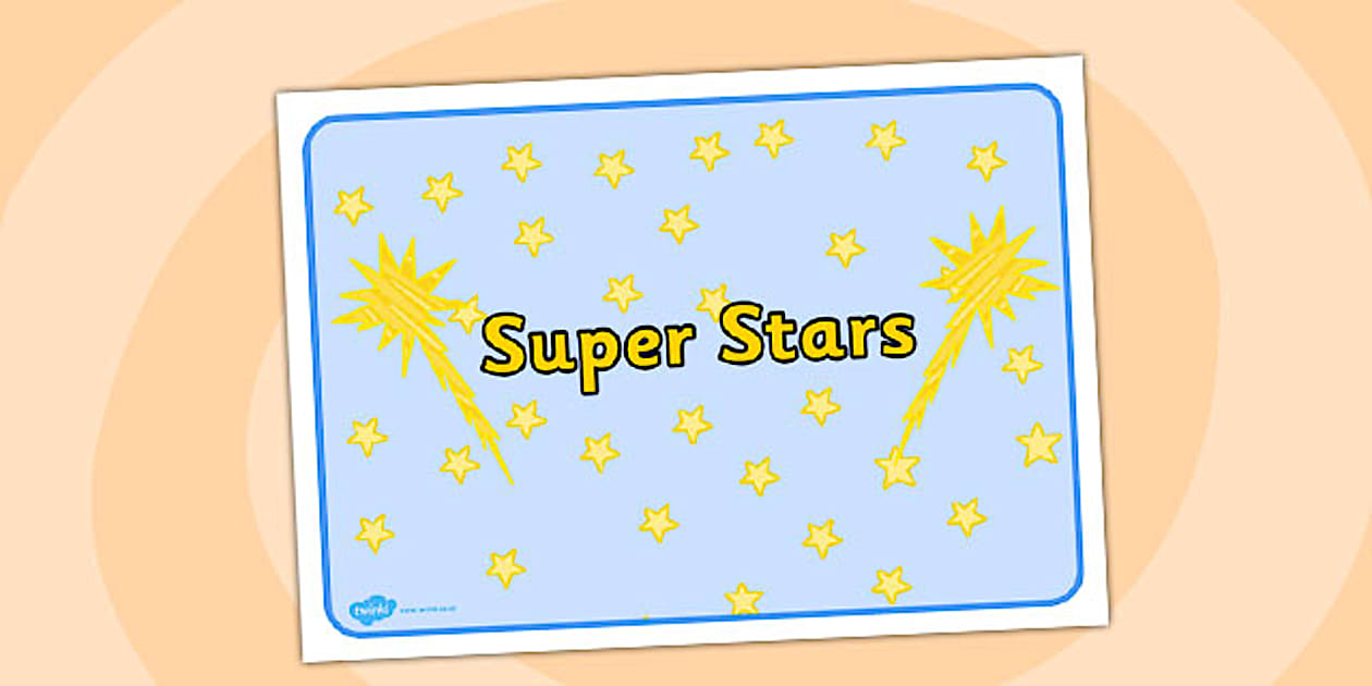 👉 Super Stars Group Sign (teacher made) - Twinkl