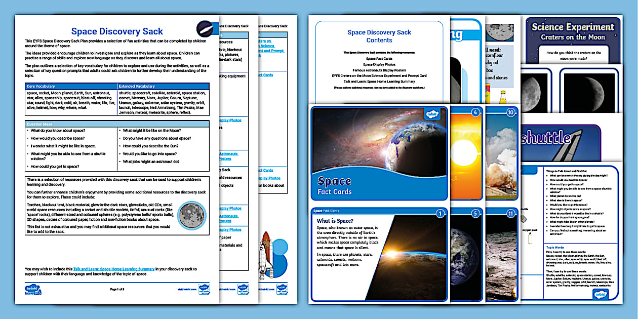 EYFS Space Discovery Sack Plan and Resource Pack | Twinkl