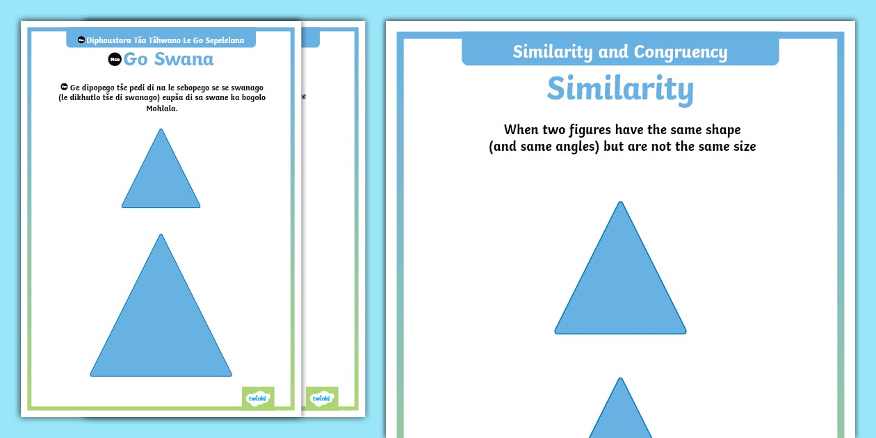 Grade 7 - Similarity and Congruency Posters – Nso/Eng CAPS
