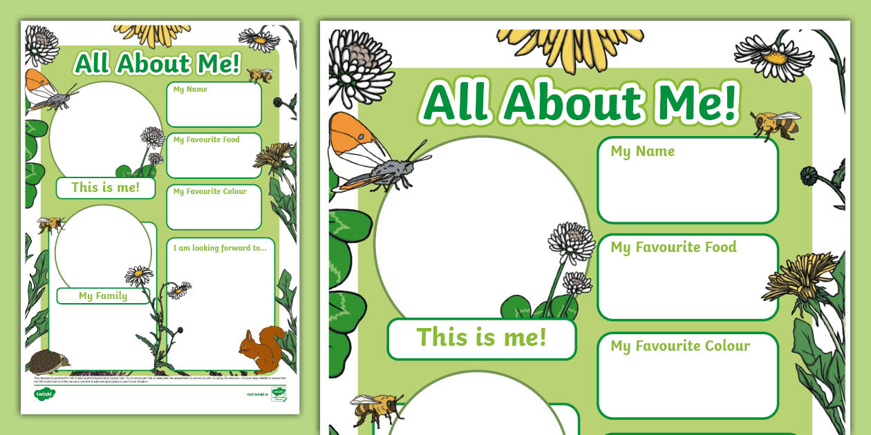 Ireland Flora-Themed All About Me (Lehrer gemacht) - Twinkl
