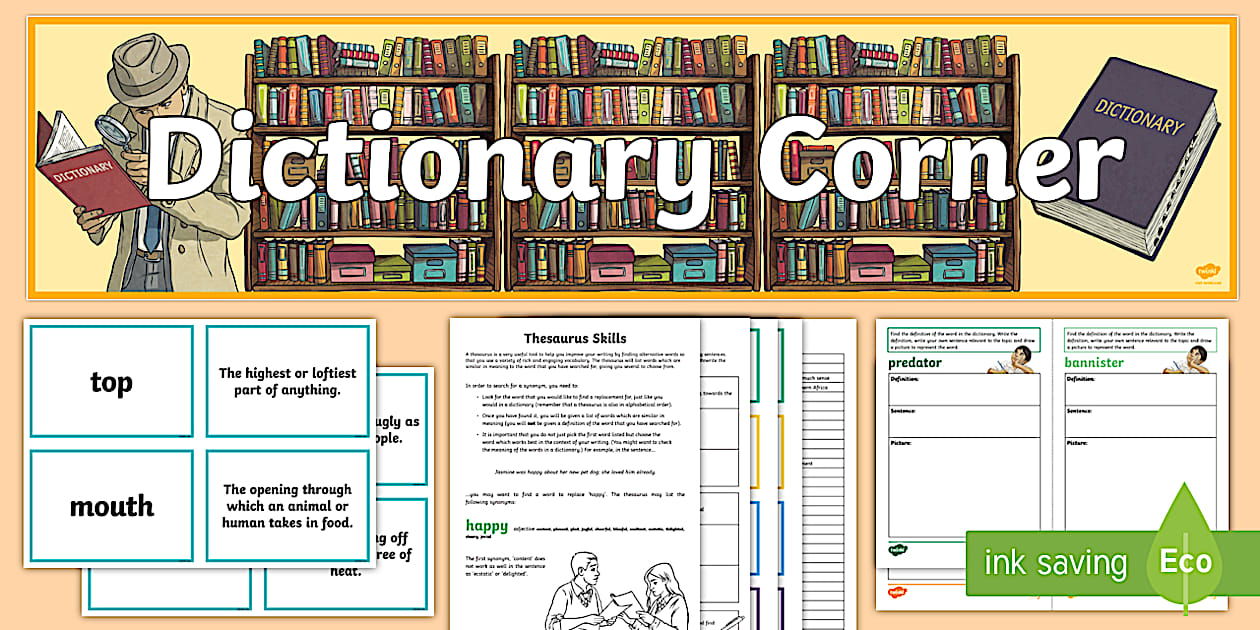 KS2 Dictionary Corner Display Pack (teacher made) - Twinkl