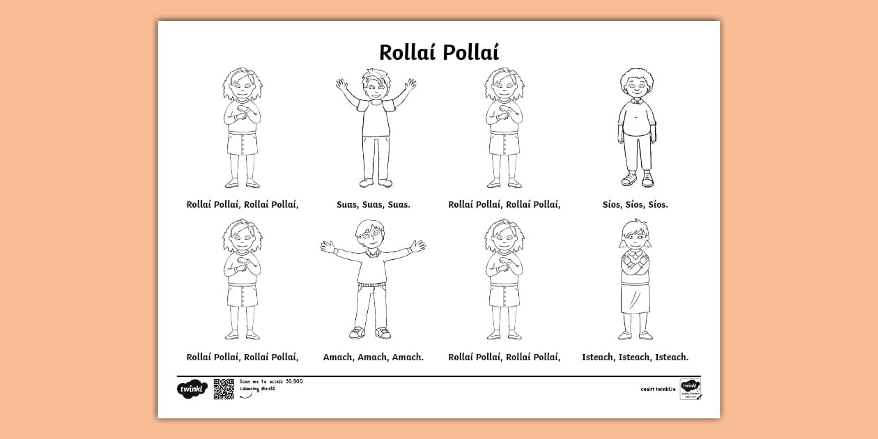 'Rolaí Polaí' Poem Colouring Page