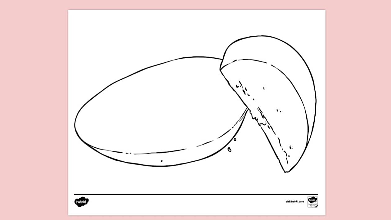 Solid Chocolate Egg Colouring | Colouring Sheets - Twinkl