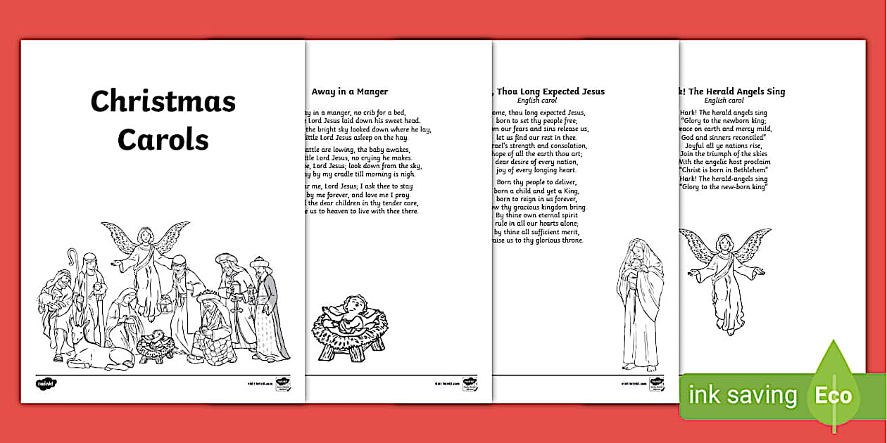 Christmas Carols Booklet | Printable | Twinkl (teacher made)