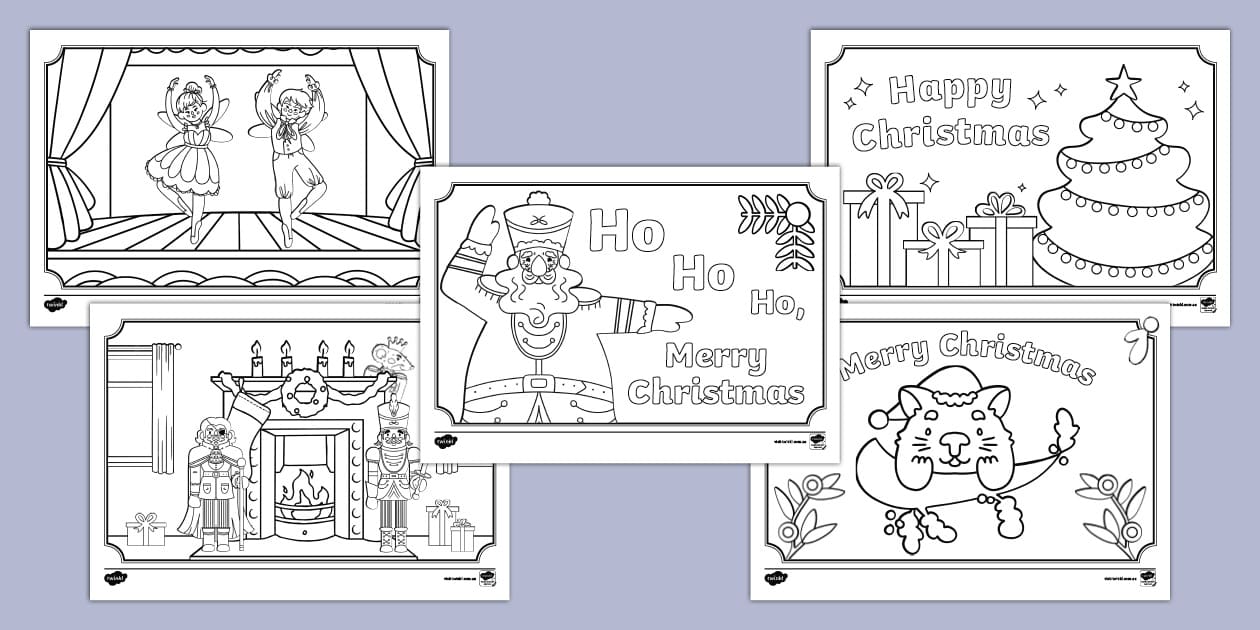 Nutcracker Christmas Colouring Sheets (teacher made)