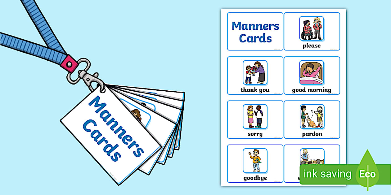 Manners Communication Visual Reminder Cards (teacher made)