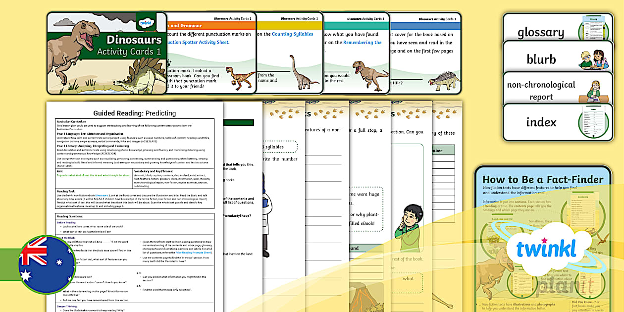 Year 1 Non-Fiction Dinosaurs: Guided Reading Session 1