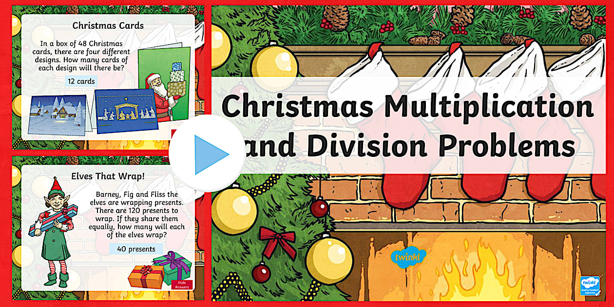 LKS2 Christmas Division and Multiplication PowerPoint