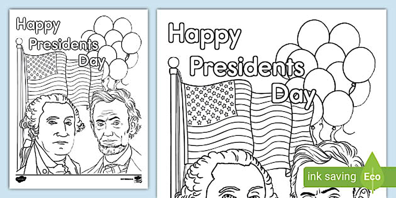 Presidents Day Coloring Page for Kindergarten | Twinkl USA