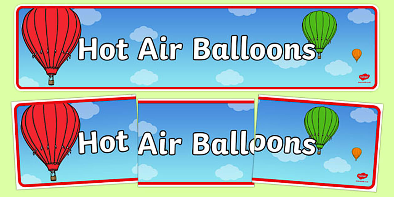 Hot Air Balloons Banner (Teacher-Made) - Twinkl