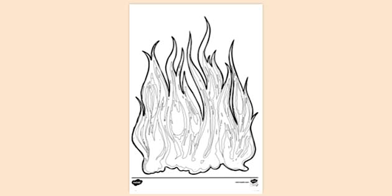 Fire Colouring Sheet | Colouring Sheets (teacher made)