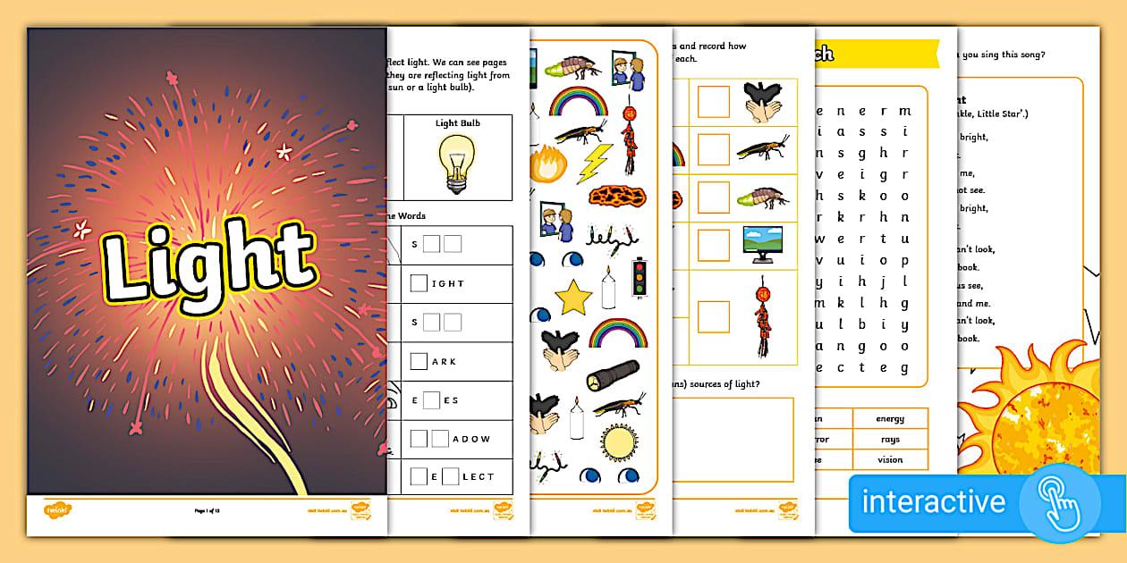 Light Interactive Booklet - Science Education Resources