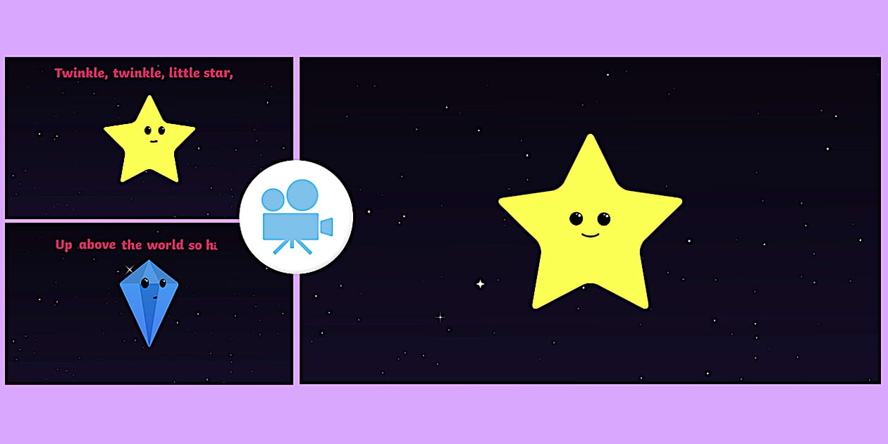 👉 Twinkle Twinkle Little Star Animation | Twinkl Go!
