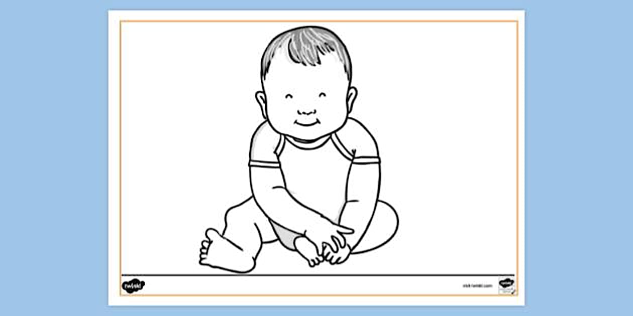 Baby Colouring Sheet | Colouring Sheets (professor feito)