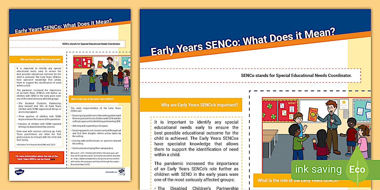 Early Years SENCo: What Does it Mean? (teacher made)