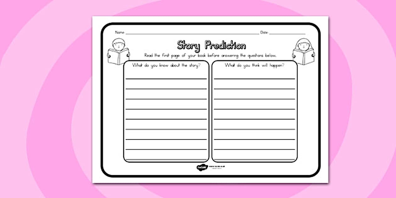 Story Prediction Comprehension Worksheet (teacher made)
