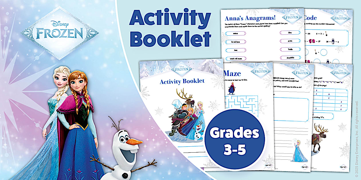Frozen: Activity Booklet for 3rd-5th Grade