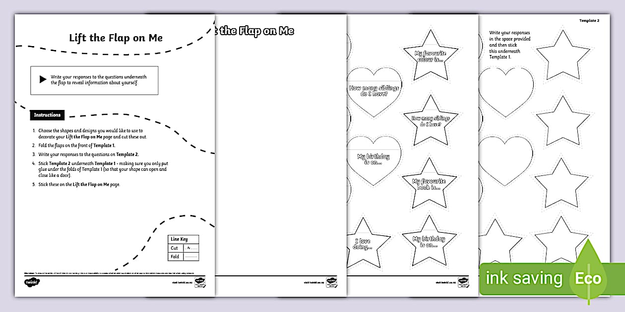Back to School - Lift the Flap on Me Activity
