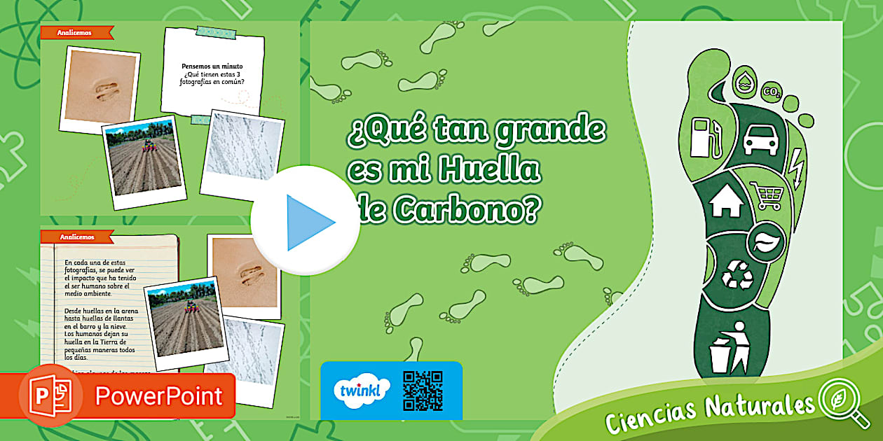 PPT powerpoint Huella de carbono medio ambiente básica CO2