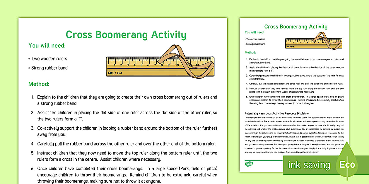 Cross Boomerang Activity (teacher made) - Twinkl