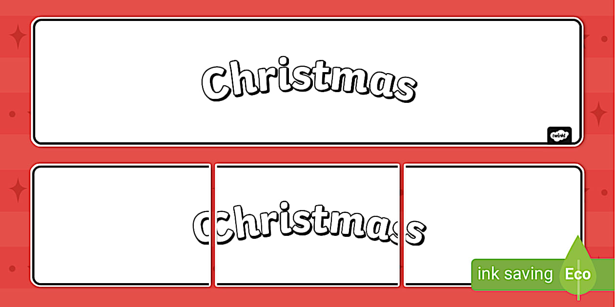 Christmas Collaborative Drawing Display Banner - Twinkl