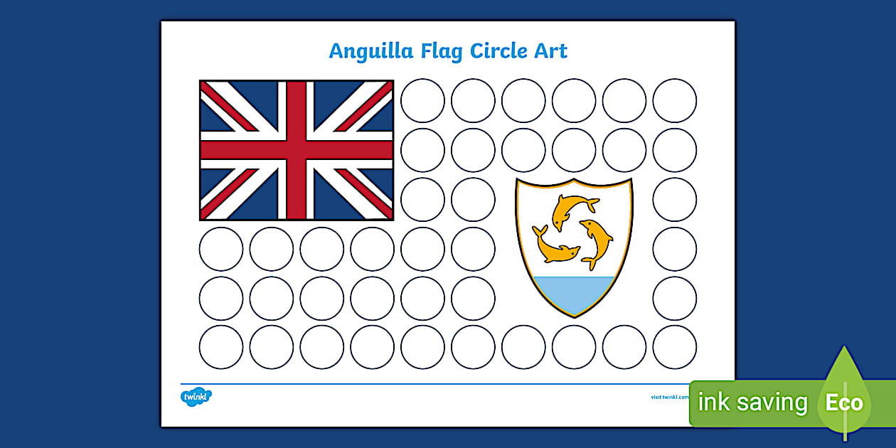 Amazing Anguilla Flag Circle Art Worksheet | Twinkl | KS1