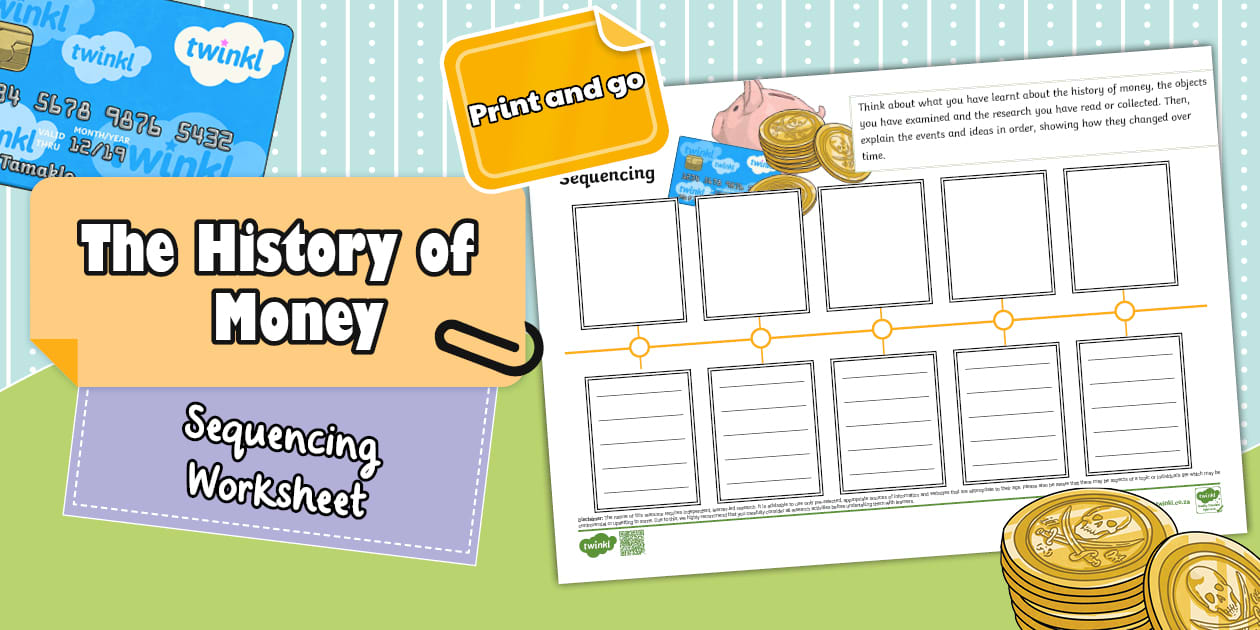 The History of Money - Sequencing Worksheet (CAPS Aligned)