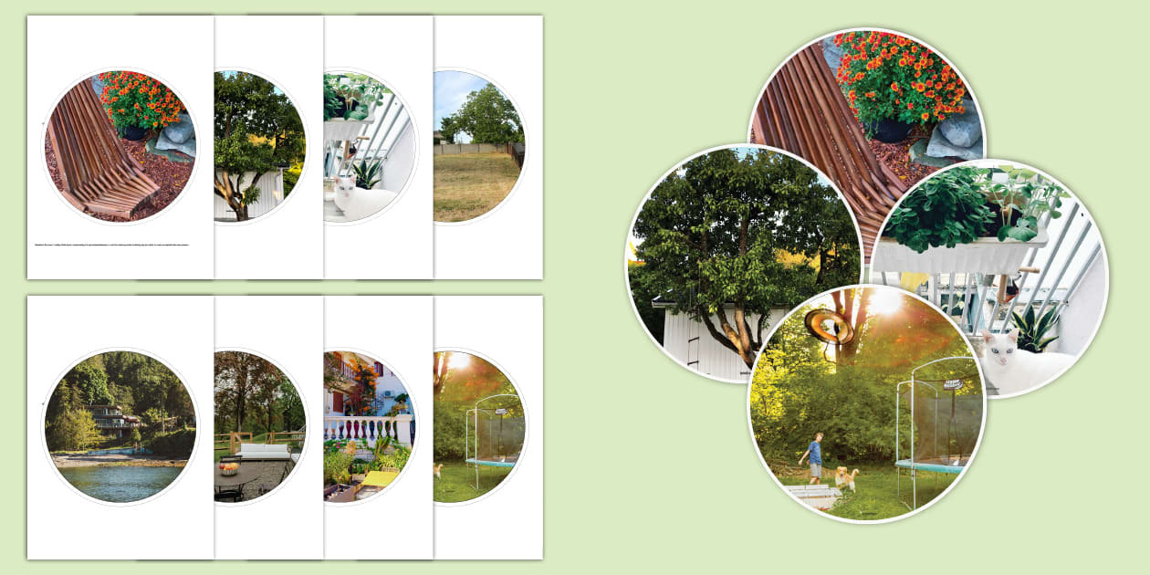 Garden Circle Display Photo Cut-Outs (Teacher-Made) - Twinkl