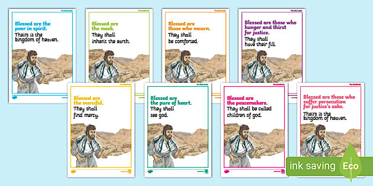 Beatitudes Display Posters (teacher made) - Twinkl